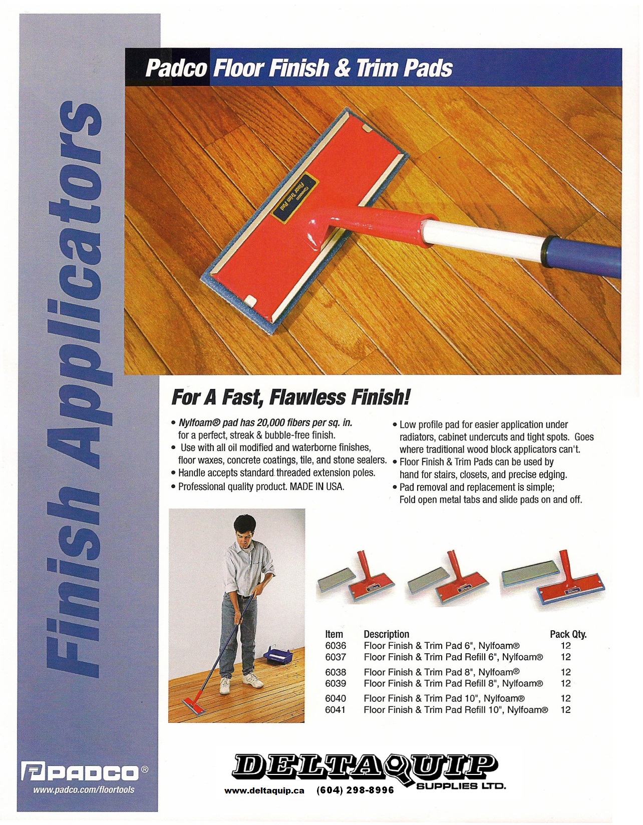 FINISH APPLICATORS/MAINTENANCE PADS » Deltaquip Supplies Ltd.
